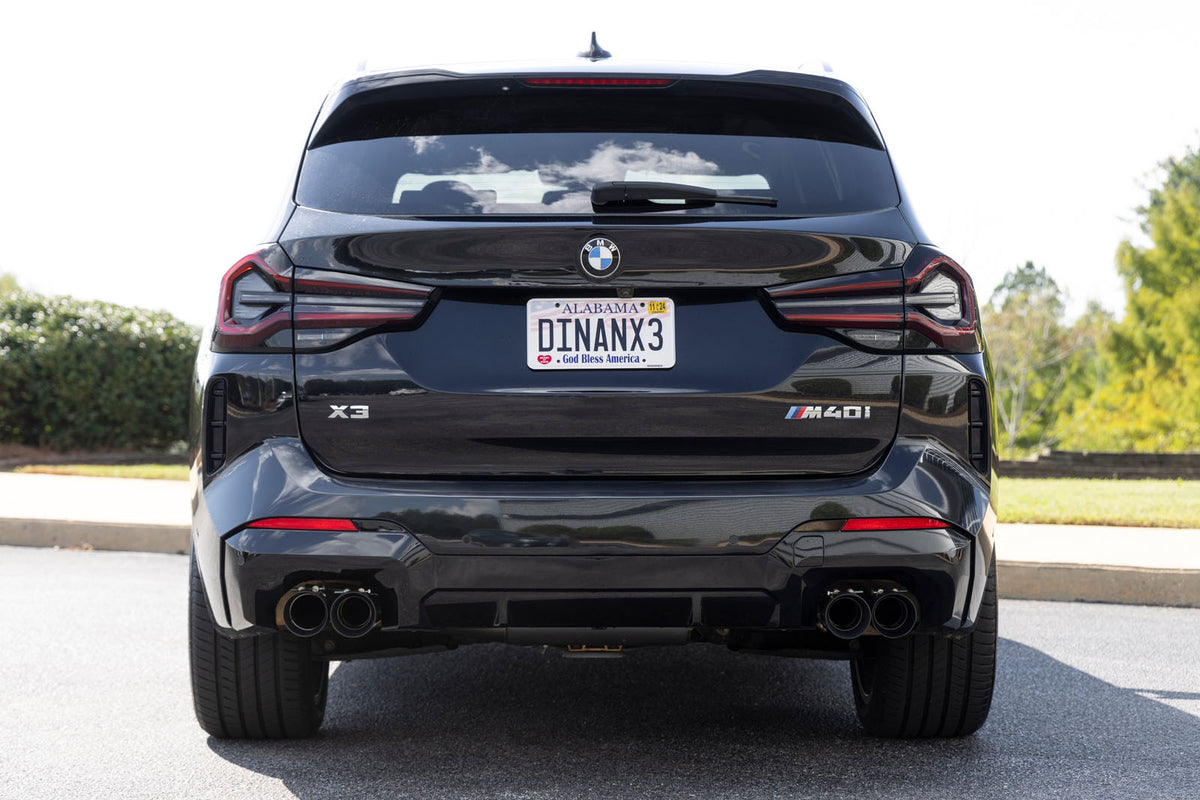Dinan Valved Cat-Back Exhaust - Black Tips - 2018-2025 BMW X3 M40i / X ...