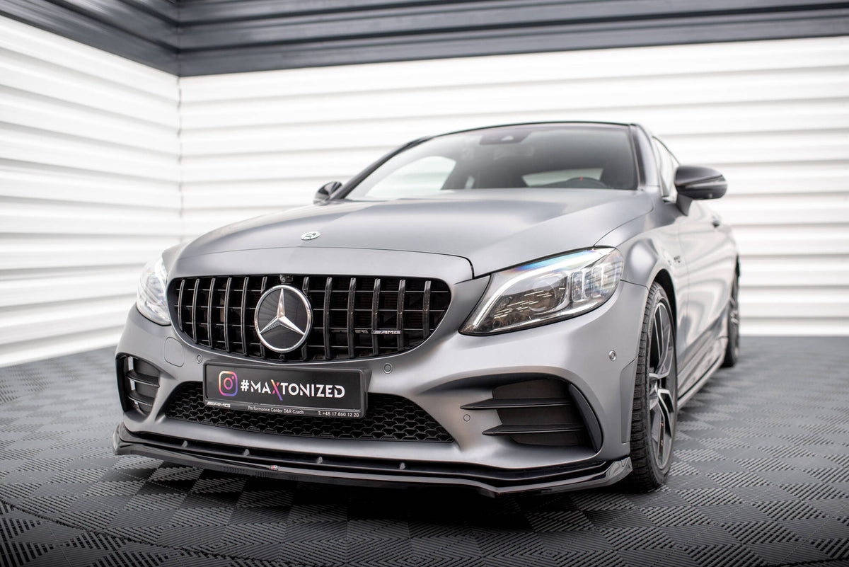MAXTON DESIGN FRONT SPLITTER V.1 MERCEDES-AMG C43 COUPE / SEDAN C205 ...