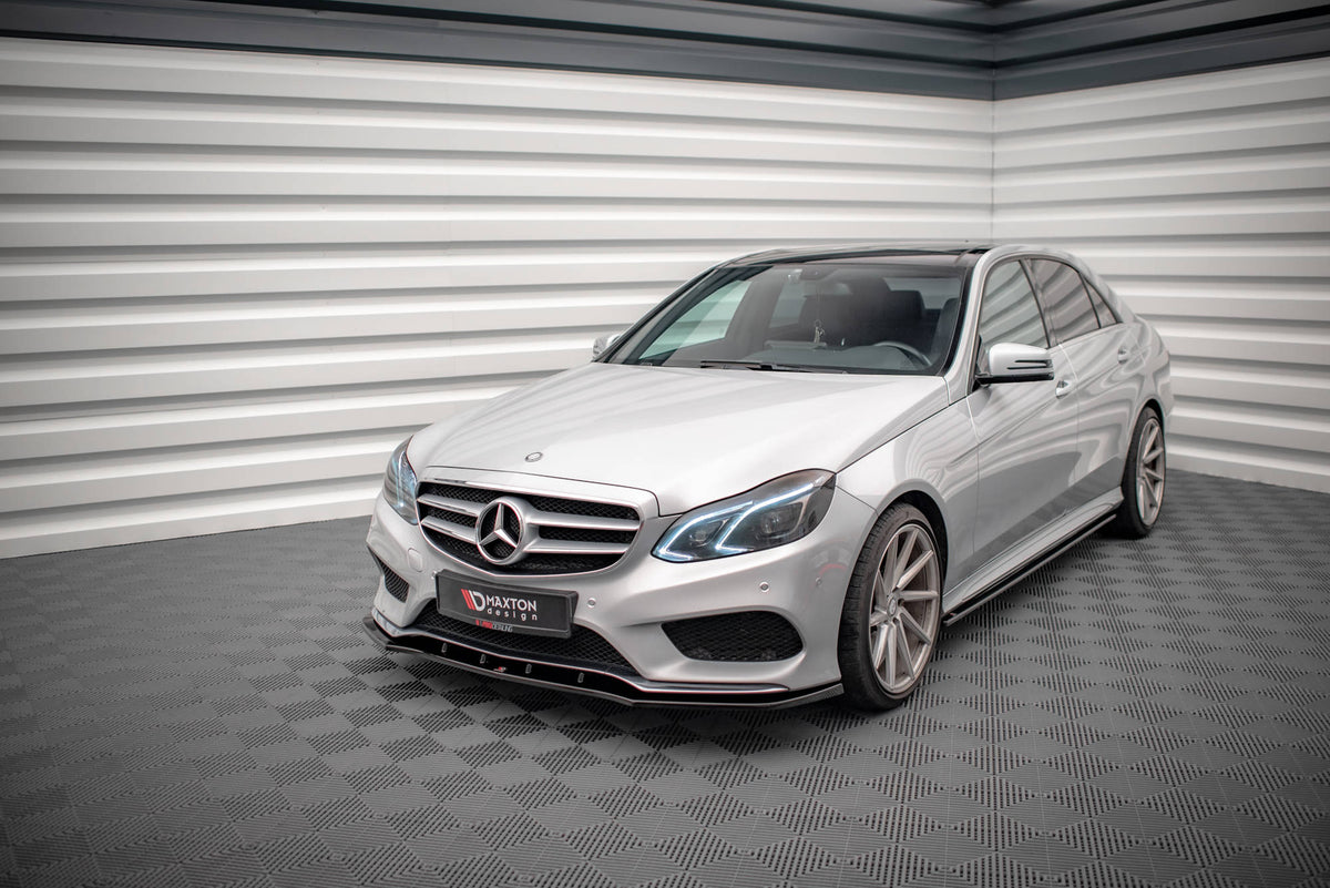 MAXTON DESIGN FRONT SPLITTER V.1 MERCEDES-BENZ E AMG-LINE SEDAN W212 F ...