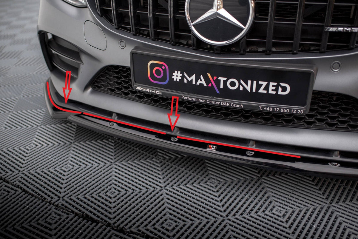 MAXTON DESIGN FRONT SPLITTER V.1 MERCEDES-AMG C43 COUPE / SEDAN C205 ...