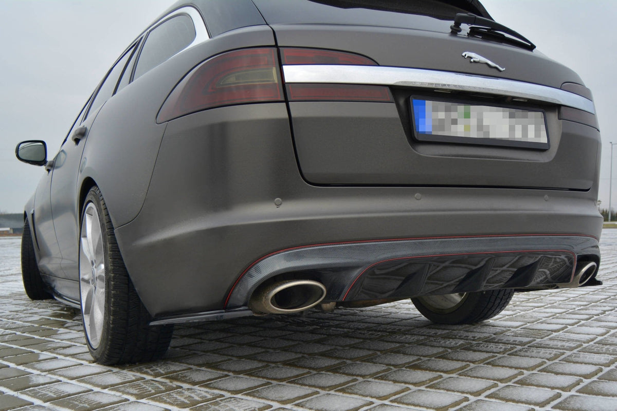 MAXTON DESIGN REAR SIDE SPLITTERS JAGUAR XF (X250) MK1 SPORTBRAKE S-PA ...