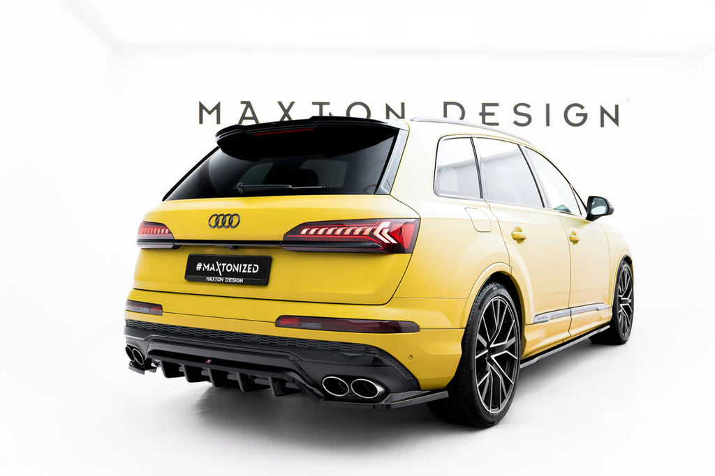 Maxton Design Rear splitter (with vertical bars) Audi SQ7 (4M) facelif ...