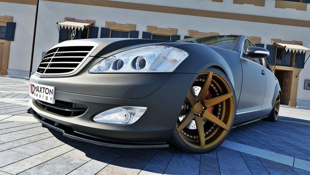MAXTON DESIGN FRONT SPLITTER MERCEDES S-CLASS W221 – New German Performance
