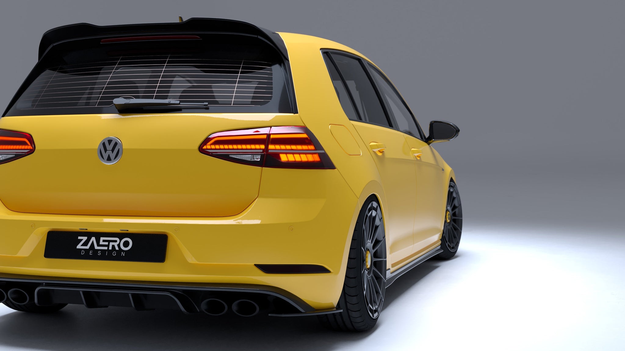 Zaero Design VW Golf GTI & Golf R Mk7 & Mk7.5 EVO-1 Gloss Black Side S – New German Performance