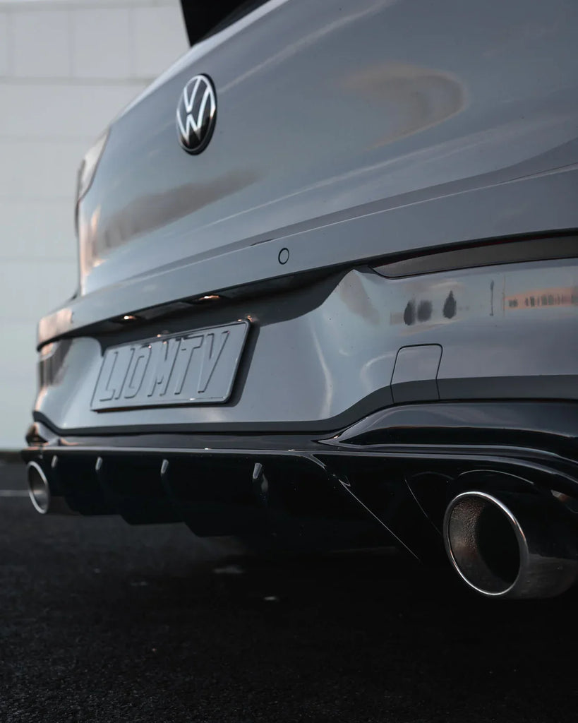 Zaero Design VW Golf GTI Mk8 & Mk8.5 EVO-1 Gloss Black Rear Diffuser ...