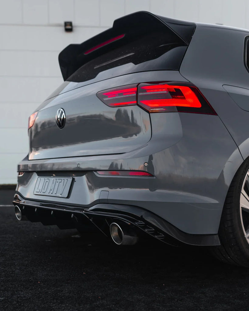 Zaero Design VW Golf GTI Mk8 & Mk8.5 EVO-1 Gloss Black Rear Diffuser ...