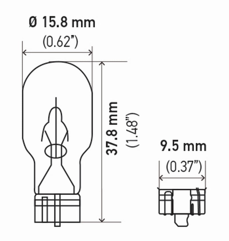 Hella Bulb 921 12V 16W W21X95D T5 Sb – New German Performance