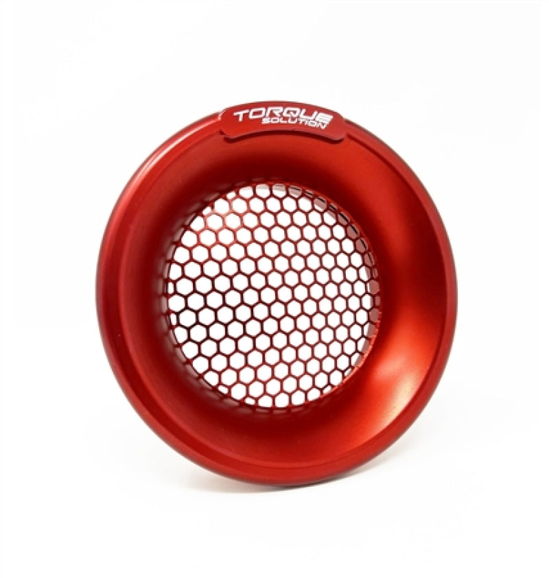 Torque Solution Billet Turbo Velocity Stack Shield For 4in Inlet - Red ...