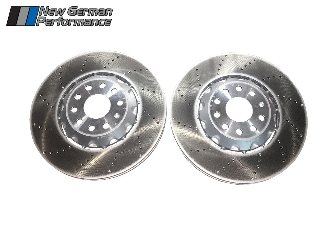 OEM Clubsport 340mm X-drilled Brake Rotors VW Mk8, Mk7 – New German ...