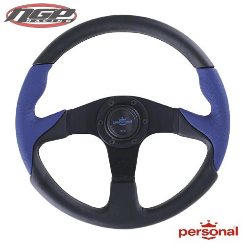 Personal - Steering Wheel - Thunder - Black / Blue - 350mm – New German ...